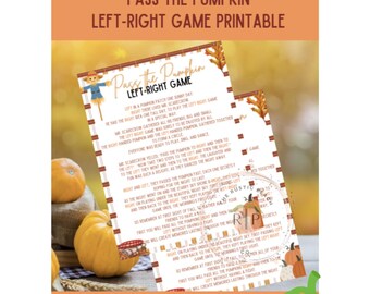 Pass the Pumpkin Printable Halloween Left Right Game, Fun Activities ...