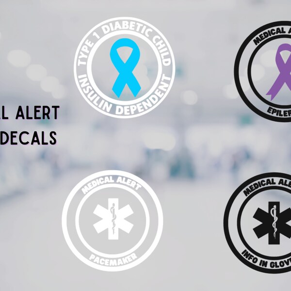 Medical Alert Decal for Car - Etsy