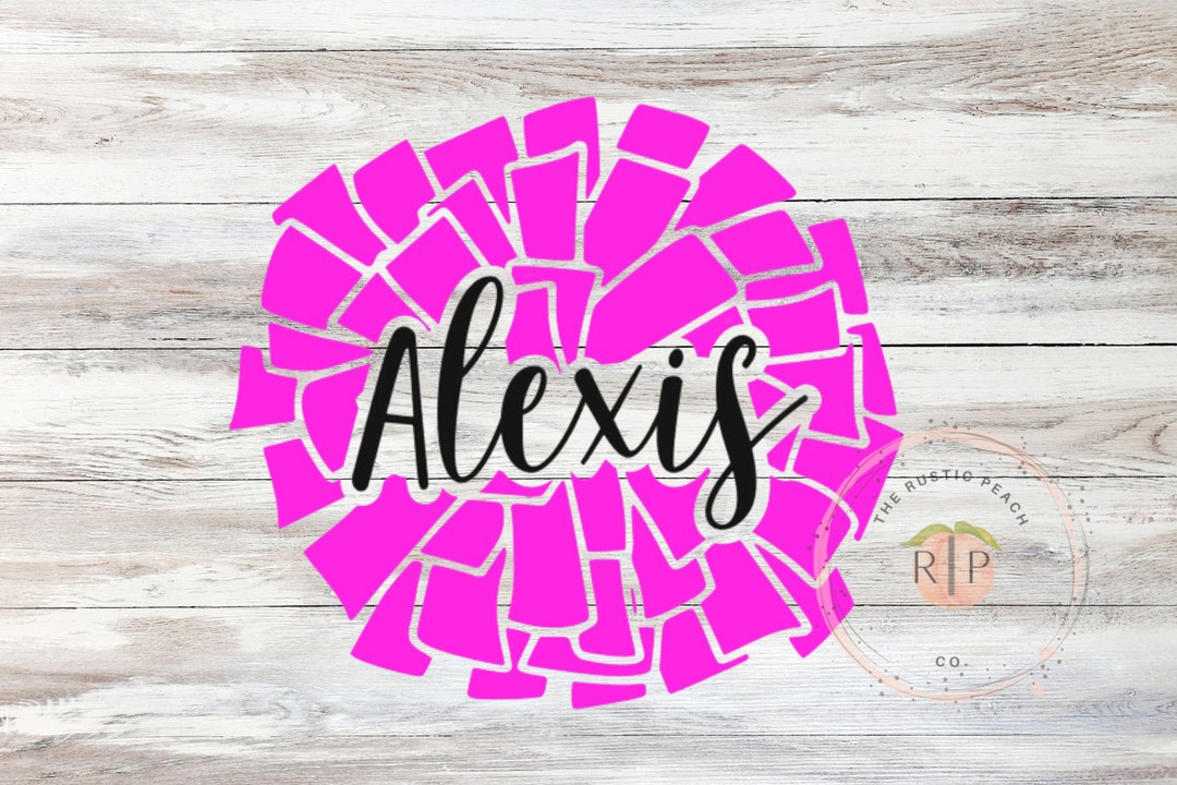 Custom Cheer Decal, Custom Cheerleading Decal, Pom Pom Decal, Custom ...