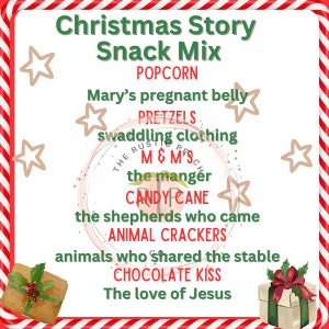 Christmas Story Snack Mix Gift Tag Printable, Stocking Stuffer Treat ...
