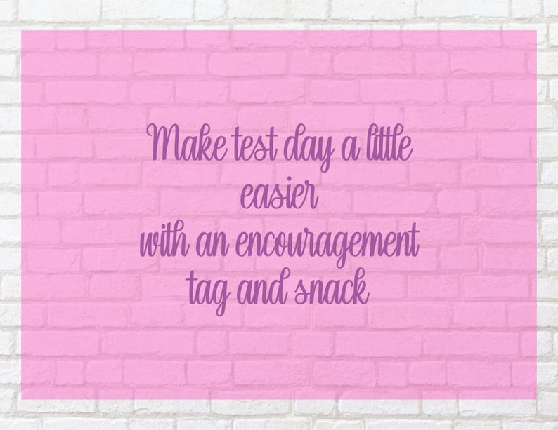 Motivational Testing Treat Tags Bundle Printable Student Encouragement ...