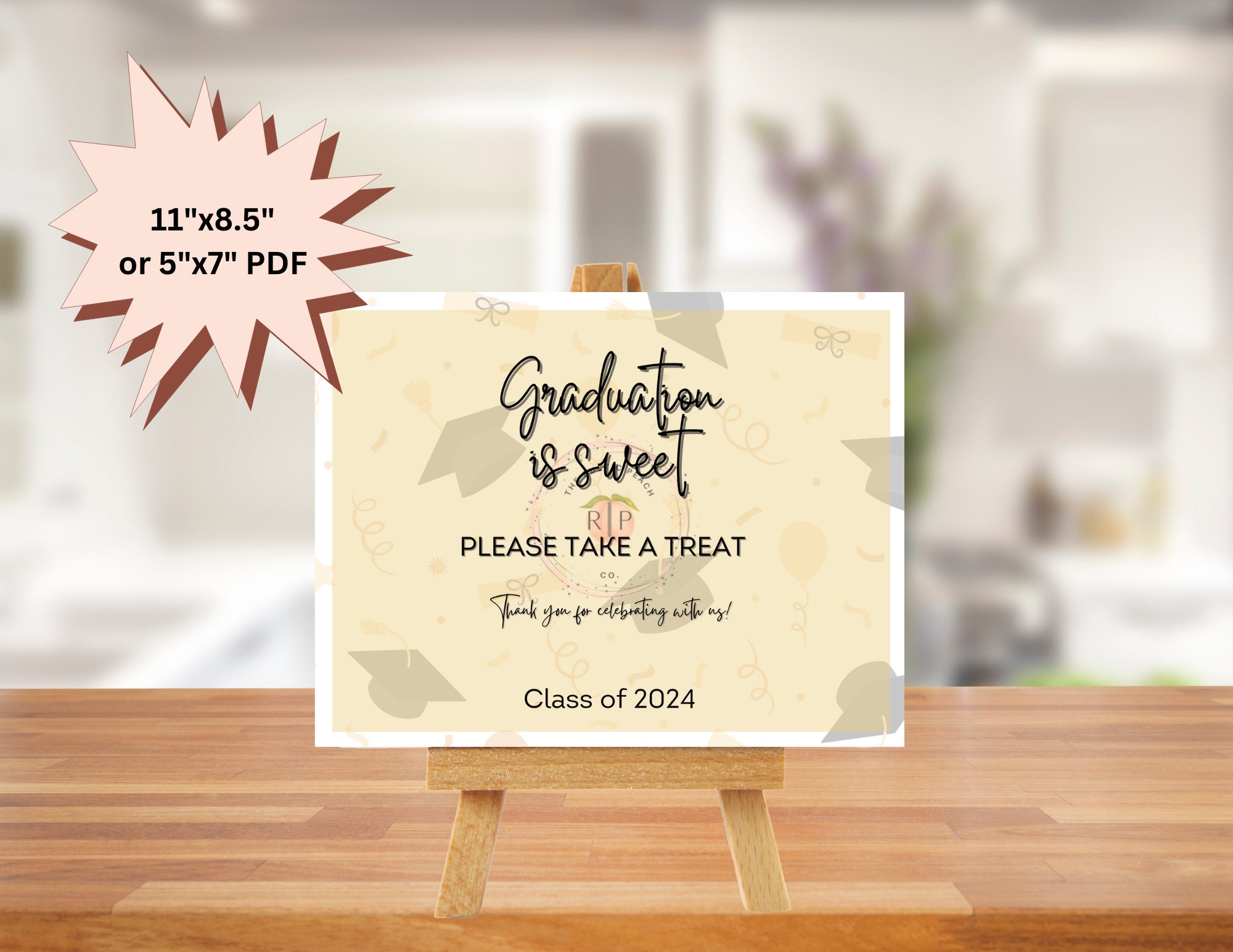 Graduation Dessert Table Sign, Printable Graduation Treat Table Sign ...