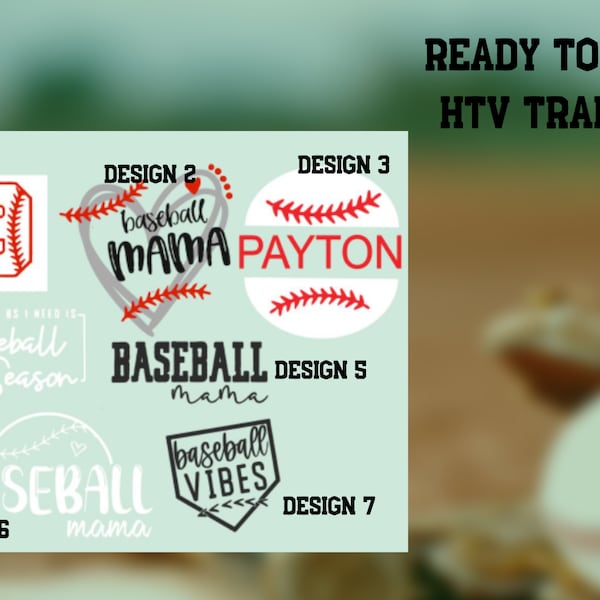 Baseball Htv Template - Etsy