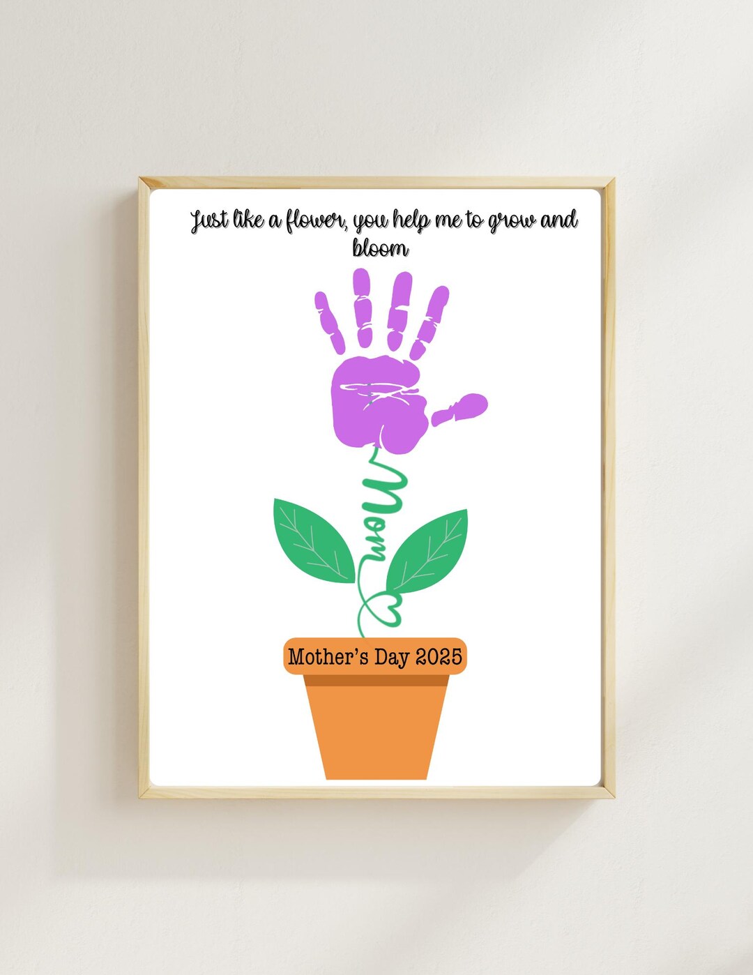 Mother's Day Handprint Craft for Kids | Gift for Mom | Flower Poem ...