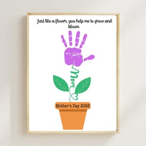 Mother's Day Handprint Craft for Kids | Gift for Mom | Flower Poem ...