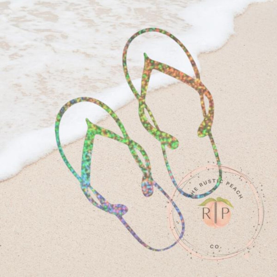 Flip Flop Decal: Beach Car Window, Tumbler Sticker - Etsy