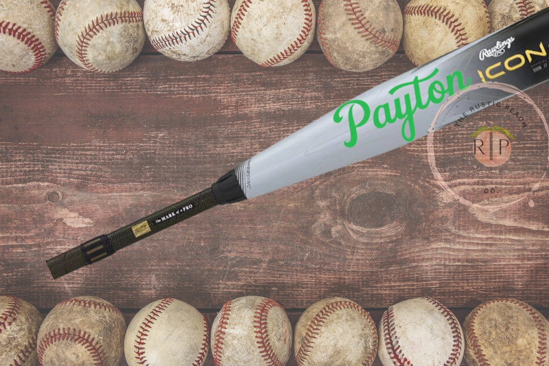 Custom Baseball Bat Decal, Name Decal, Baseball Decal, Baseball Bat ...
