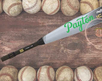 Custom Baseball Bat Decal, Name Decal, Baseball Decal, Baseball Bat ...