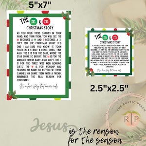 Christmas Story M&M Nativity Legend INSTANT DOWNLOAD Gift Tags Gift ...
