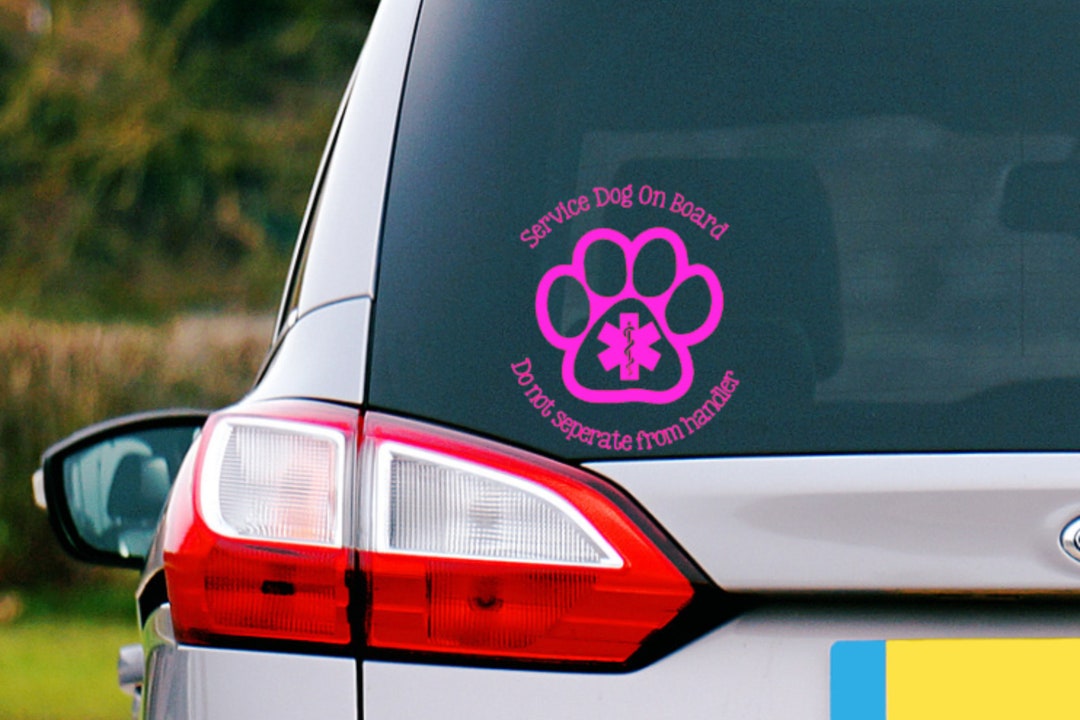 Service Dog on Board Car Decal: Medical Alert Vinyl Sticker - Etsy