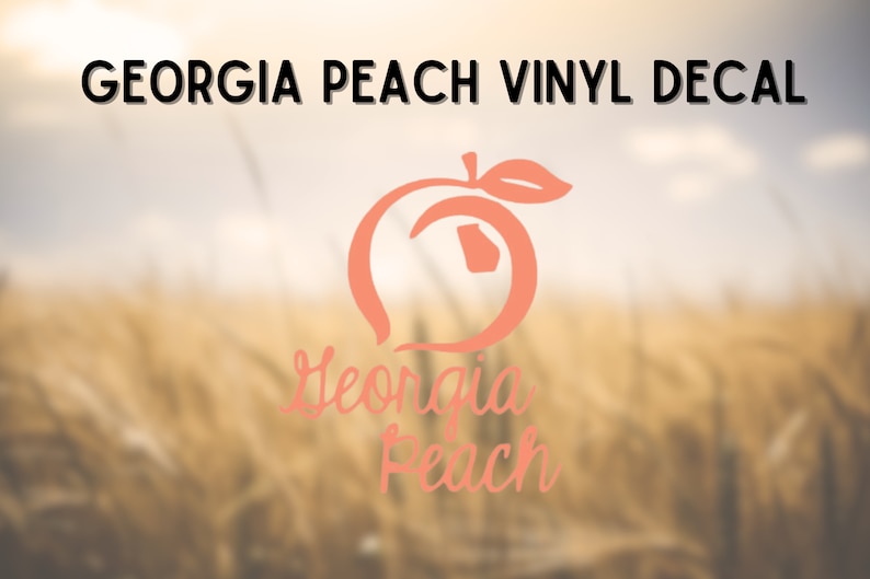 Peach Car Decals-georgia Peach Decal-home State - Etsy