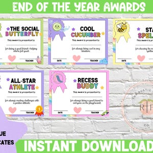 Classroom End of Year Awards| Student Certificates | Printable ...