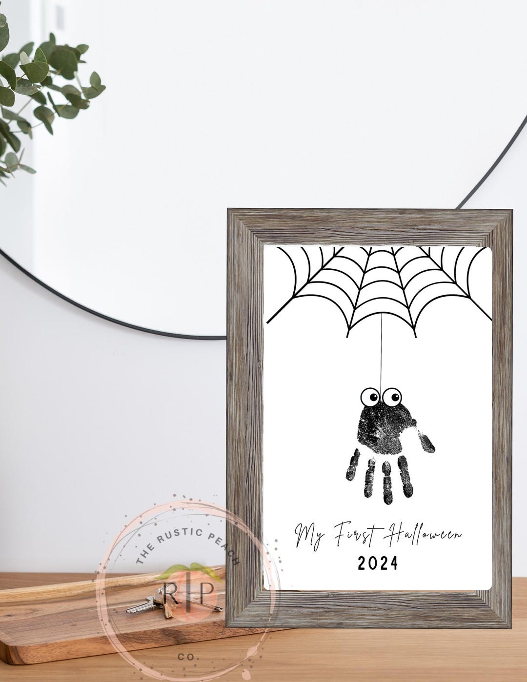 2024 First Halloween Spider Web Handprint Craft, Baby's First Halloween ...