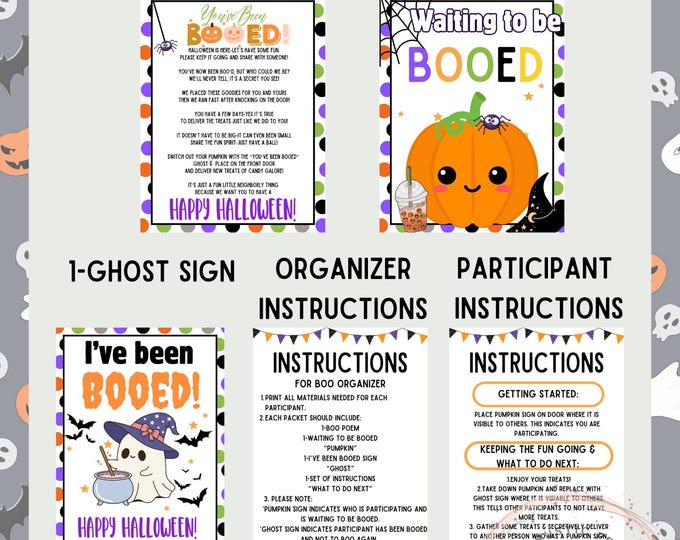 You've Been Boo'd Printable Halloween Kit, I've Been Booed Coworker ...