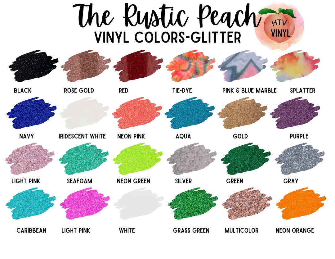 HTV Vinyl Sheets-heat TRANSFER- Glitter Colors- 12"x10" Sheets - Etsy