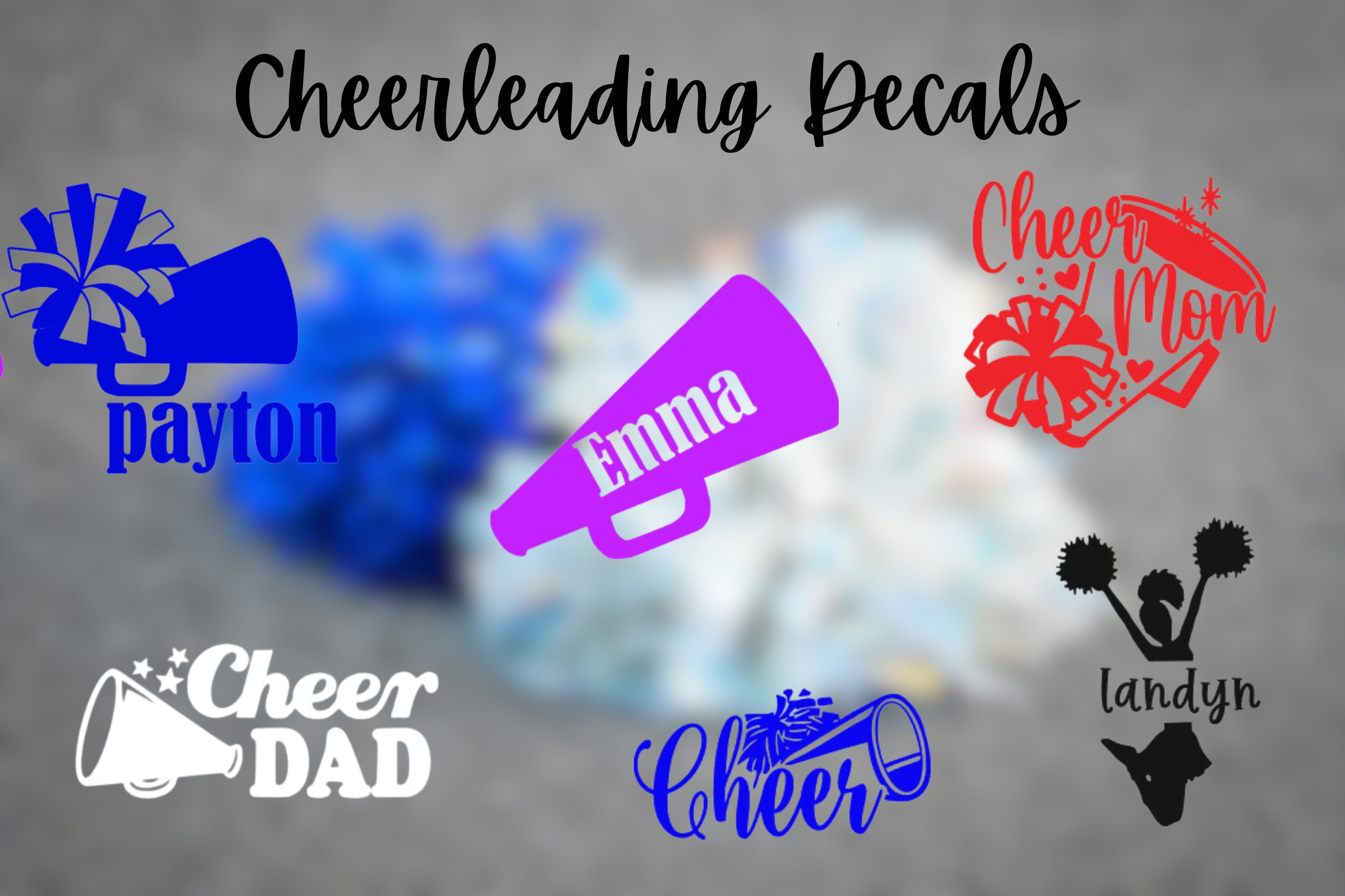 Cheerleader Decal Cheerleading Decal Megaphone Decal - Etsy