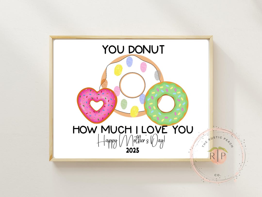 Donut Mother's Day Printable Kids' Handprint Keepsake | Teacher ...