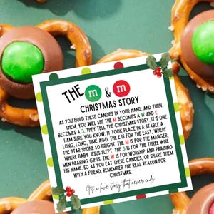 Christmas Story M&M Nativity Legend INSTANT DOWNLOAD Gift Tags Gift ...