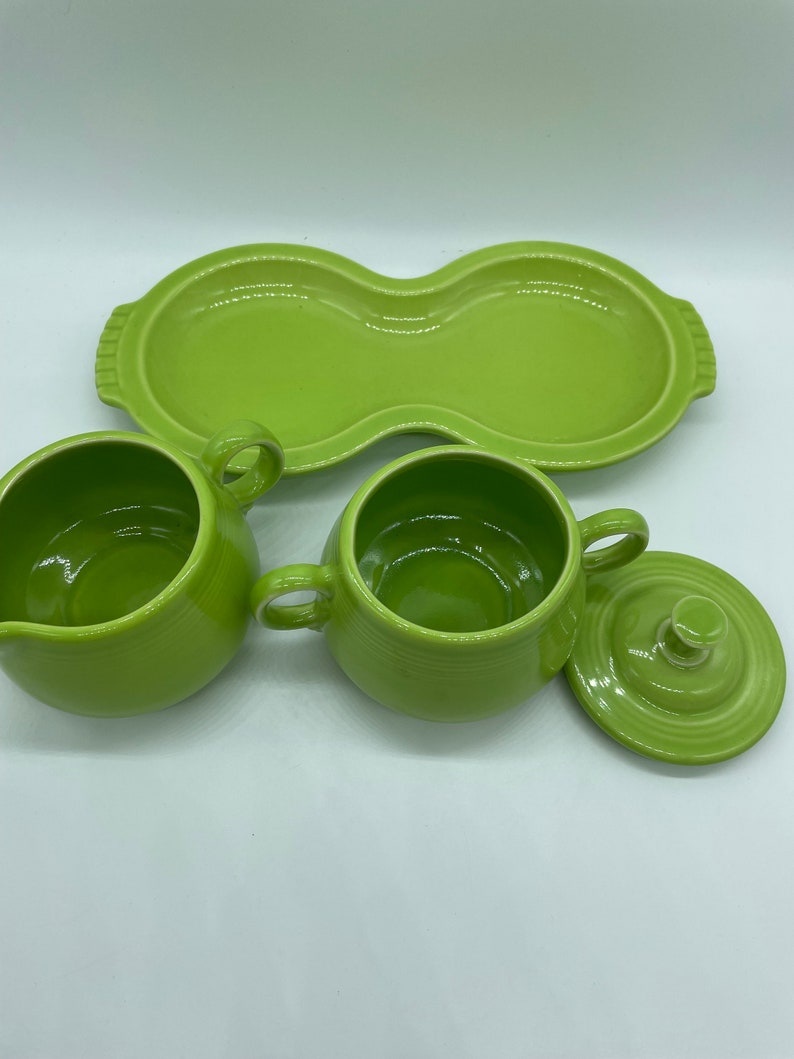 Fiestaware Chartreuse Sugar and Creamer Set-unused Retired Color - Etsy