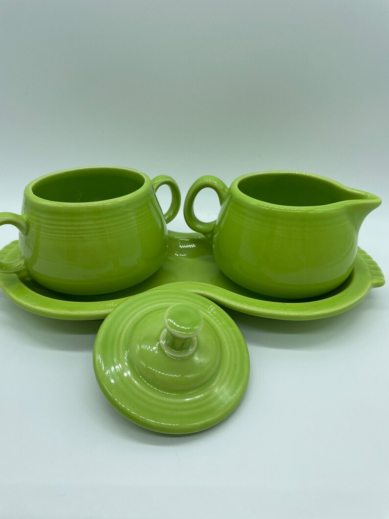 Fiestaware Chartreuse Sugar and Creamer Set-unused Retired Color - Etsy