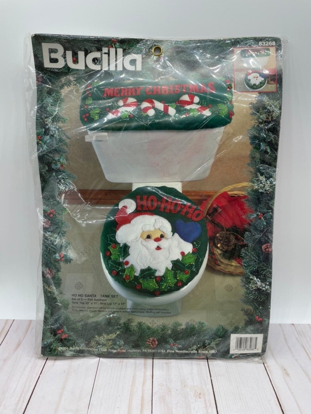 Vintage Bucilla Ho Ho Santa Tank Toliet Set - Etsy