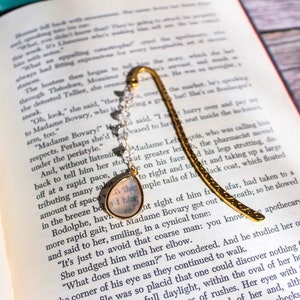 Opal Drop Cottagecore Crystal Pendant Metal Hook Bookmark With Glass ...