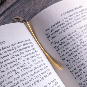 Crescent Moon and North Star Gold Metal Hook Bookmark With Glass Bead ...