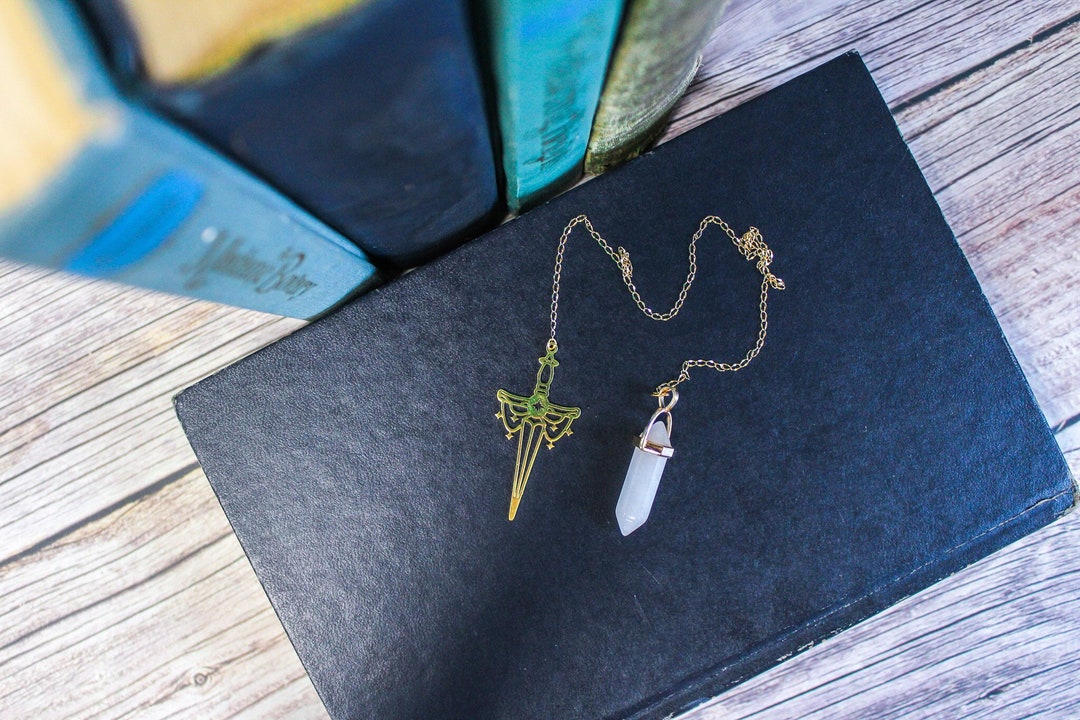 Fantasy High Fae Sword Gold Chain Bookmark With Charm and Tassel ...