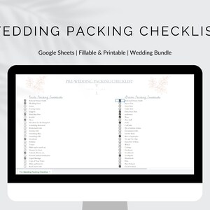 Wedding Packing Checklist | Wedding Pre-packing Checklist | Google ...