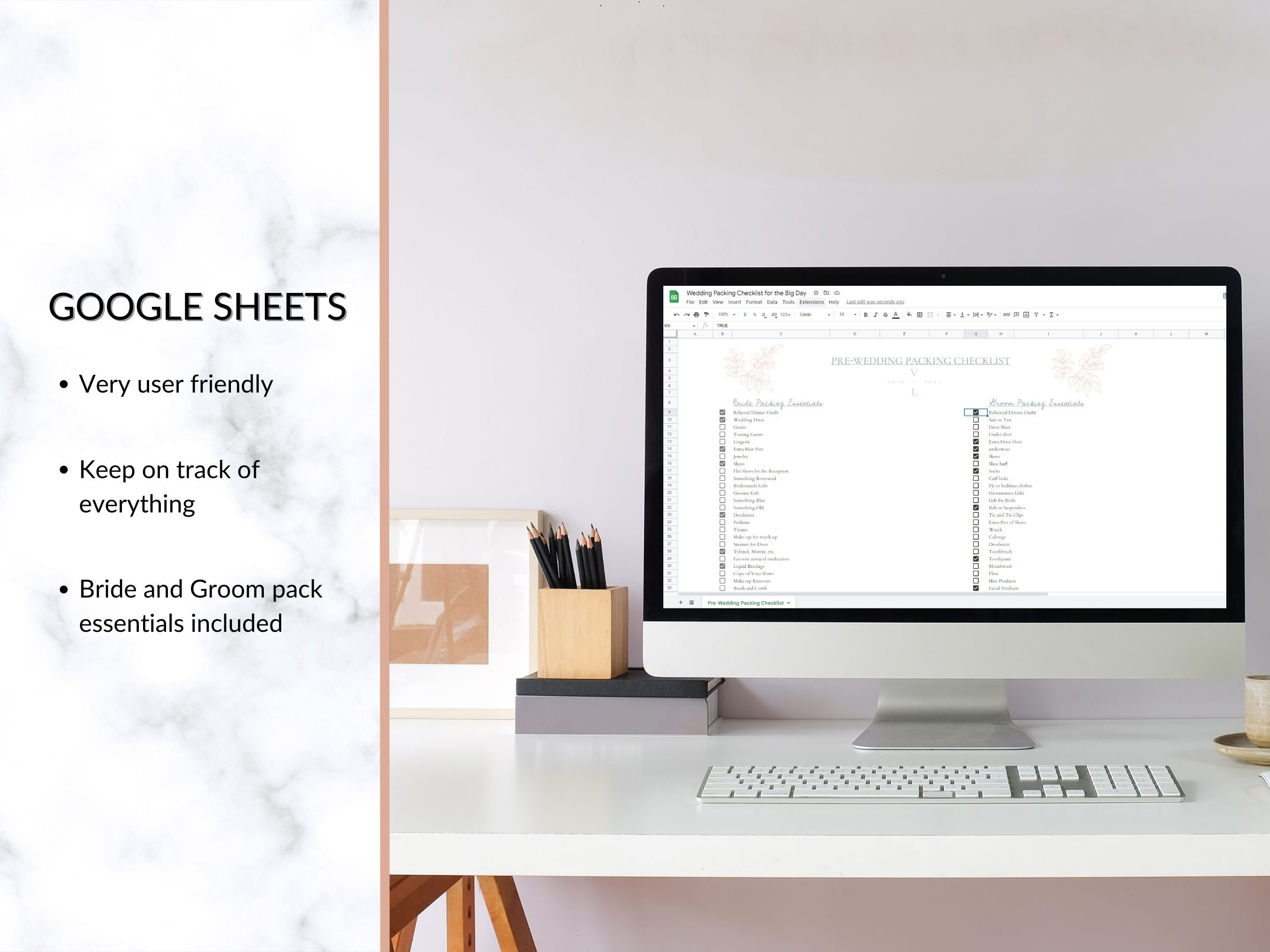 Wedding Packing Checklist Wedding Pre-packing Checklist Google Sheets ...