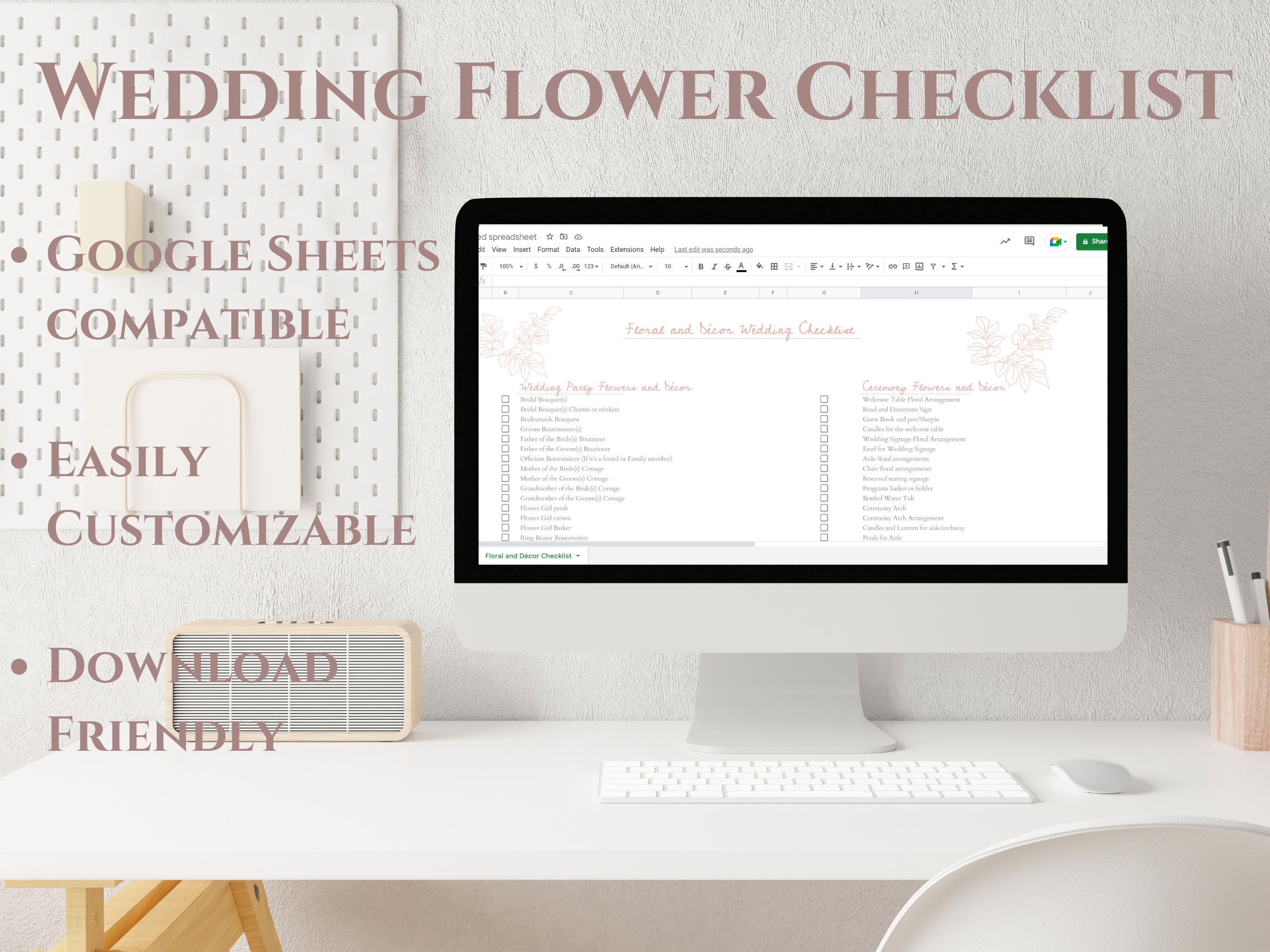Wedding Flower Checklist | Wedding Planning Checklist - Etsy