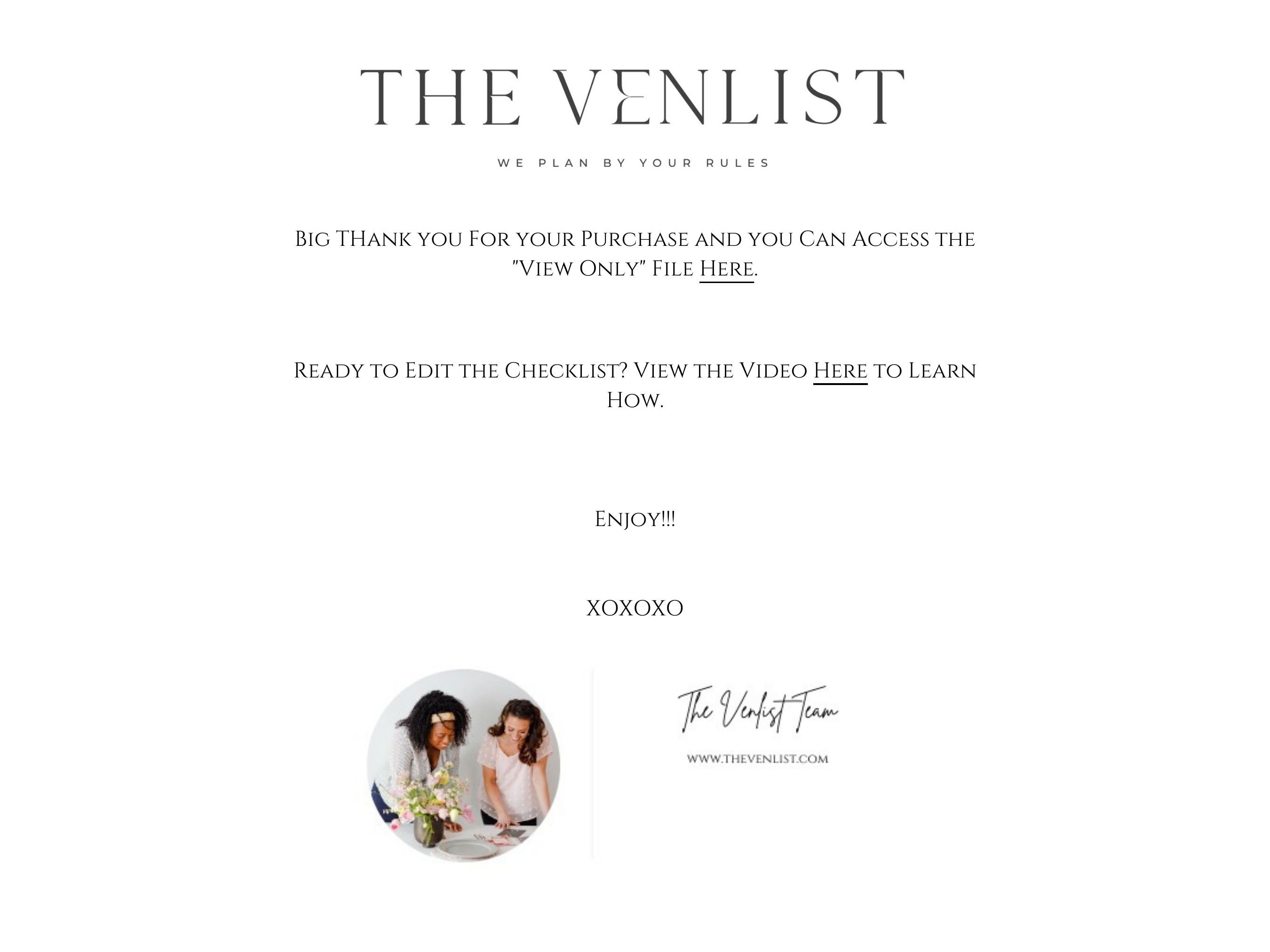 Wedding Packing Checklist | Wedding Pre-packing Checklist | Google ...