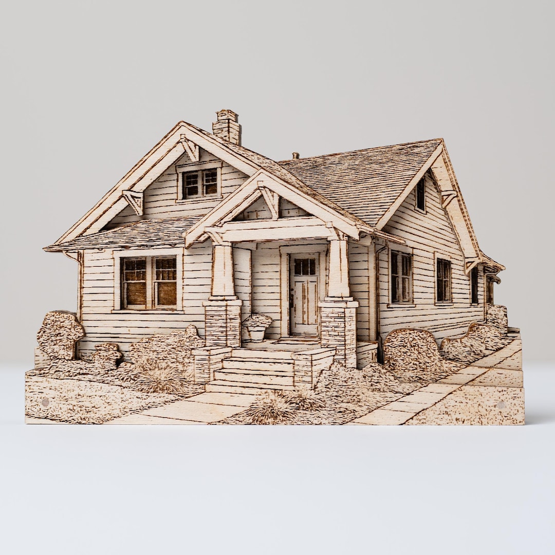 Custom Wooden Home Replica From Your Photo - Etsy