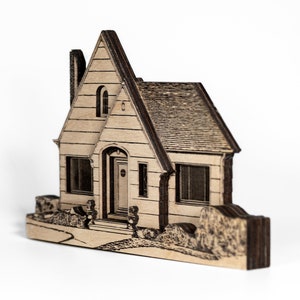 Custom Wooden Home Replica From Your Photo | Personalized House Model ...