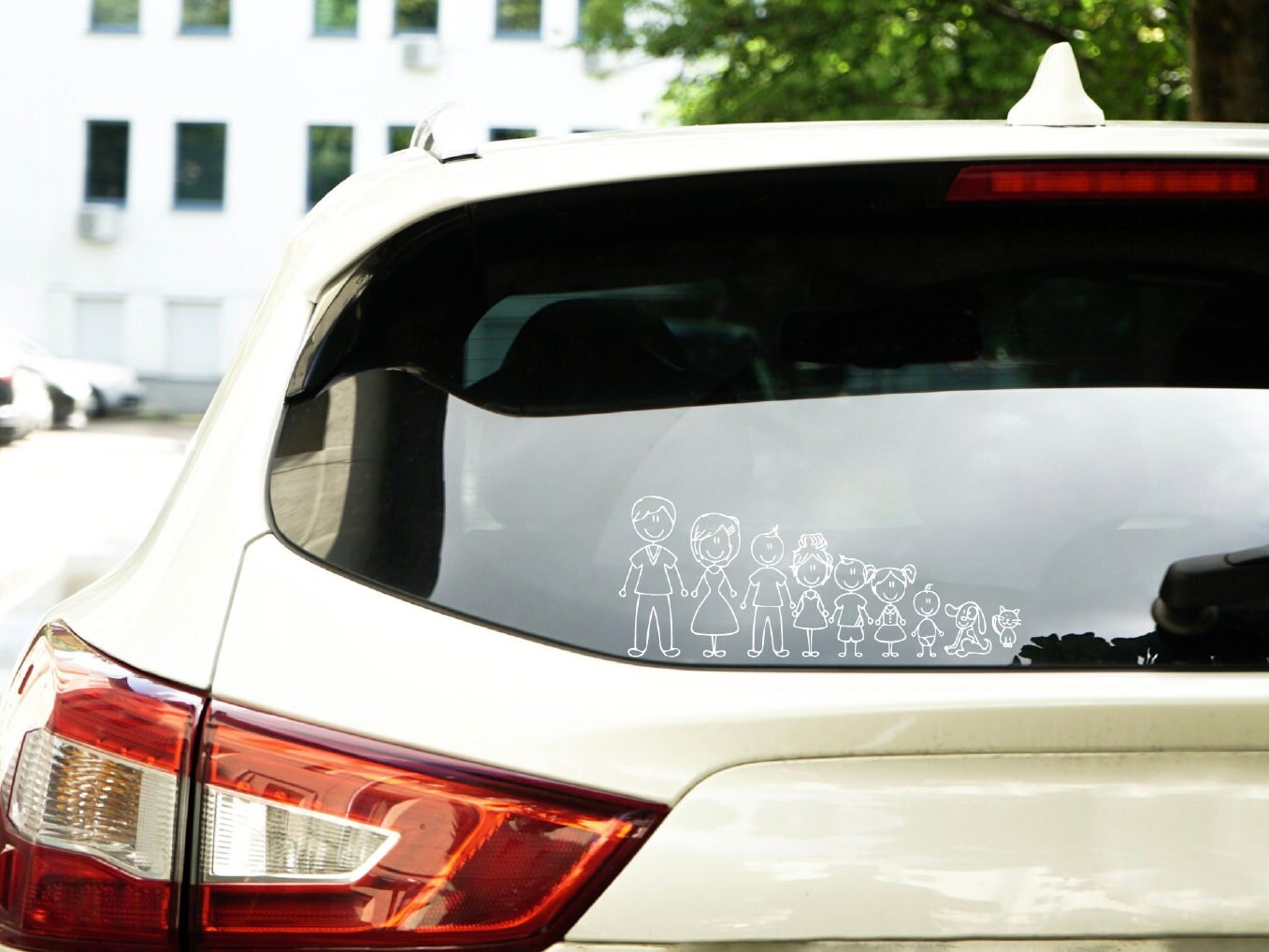 Custom Stick Figure Family Car Decal - Etsy