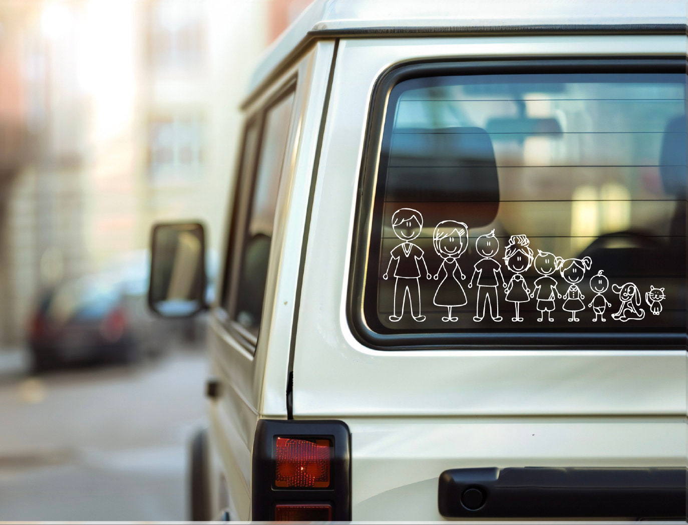Custom Stick Figure Family Car Decal - Etsy