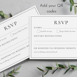 MONOGRAM MINIMALISTIC Wedding Invitation Suit Template - Etsy