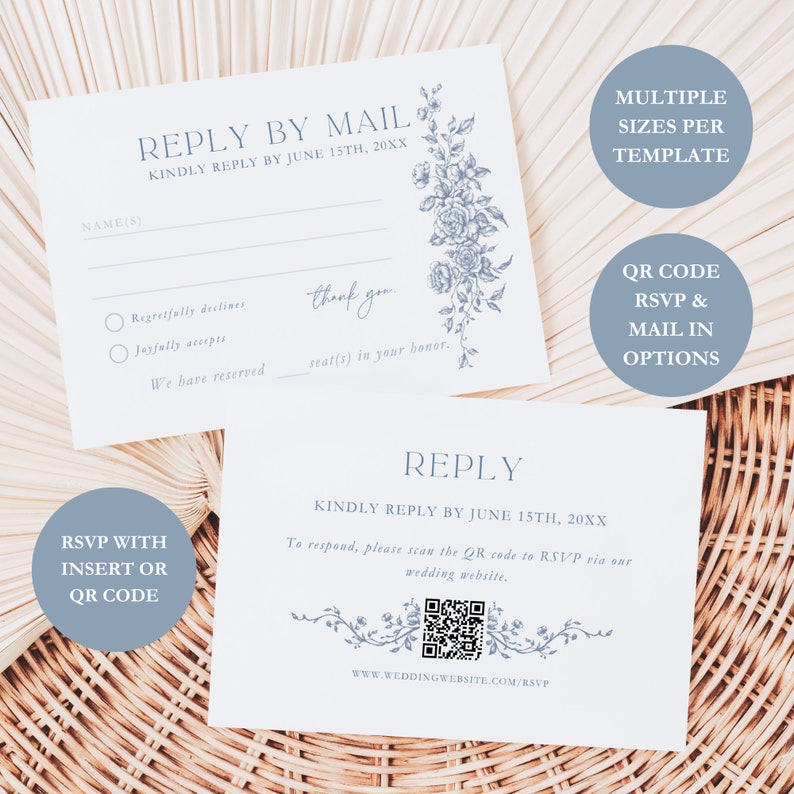 Elegant 3-piece Invitation Suite Template DIY Invitations Elegant ...