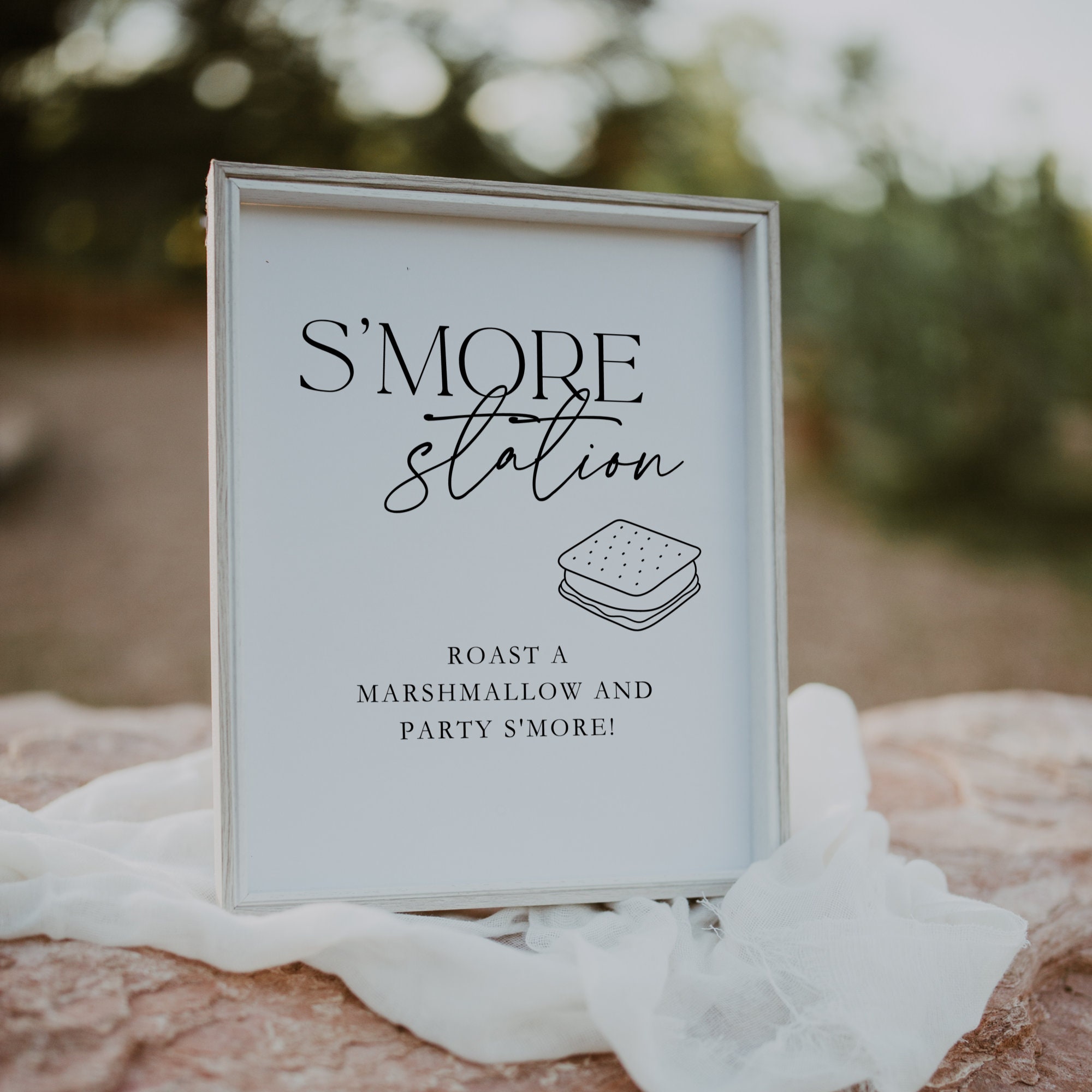 MODERN S'MORES STATION Sign Template | S'mores Bar | Instant Download ...