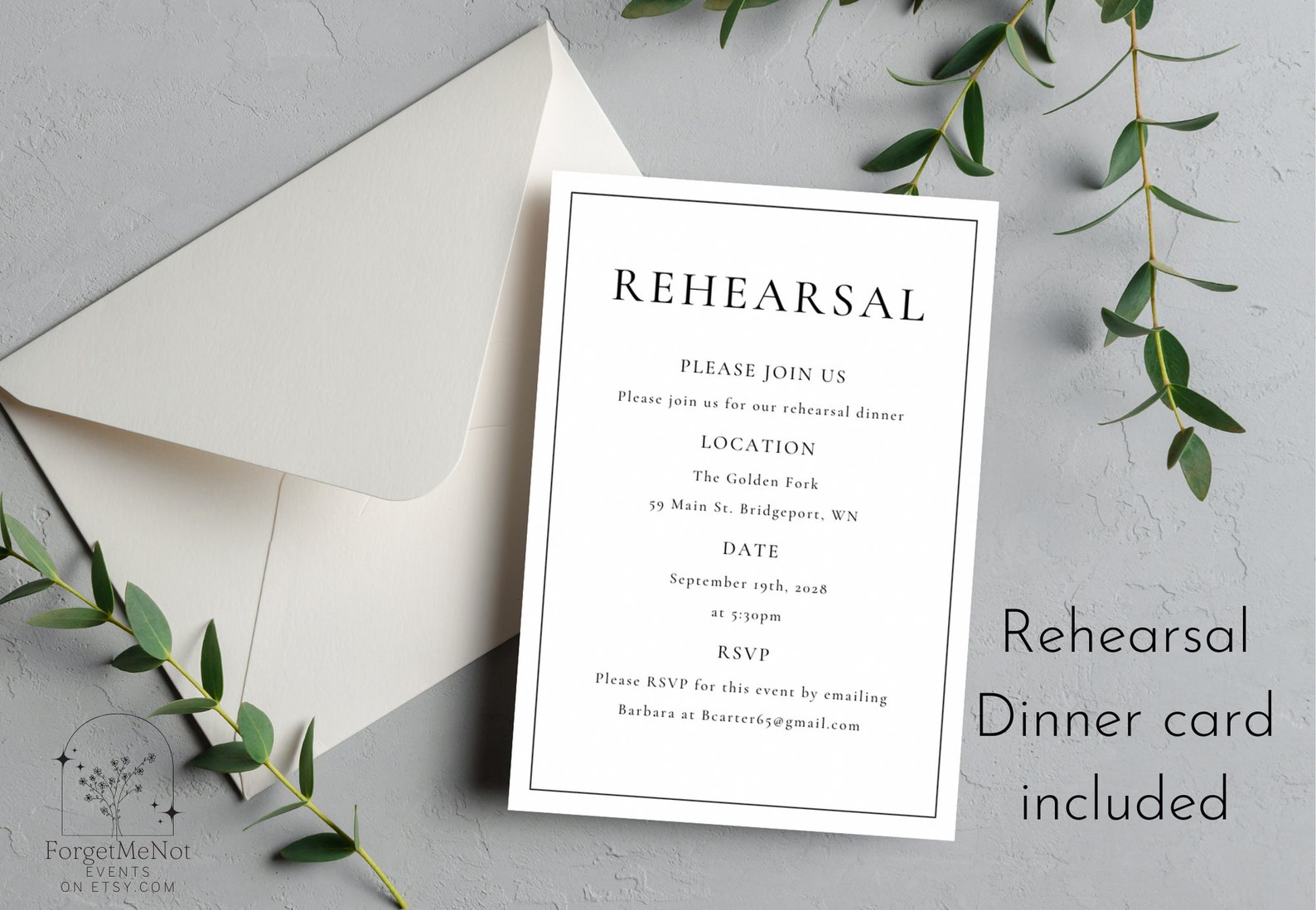 MONOGRAM MINIMALISTIC Wedding Invitation Suit Template - Etsy