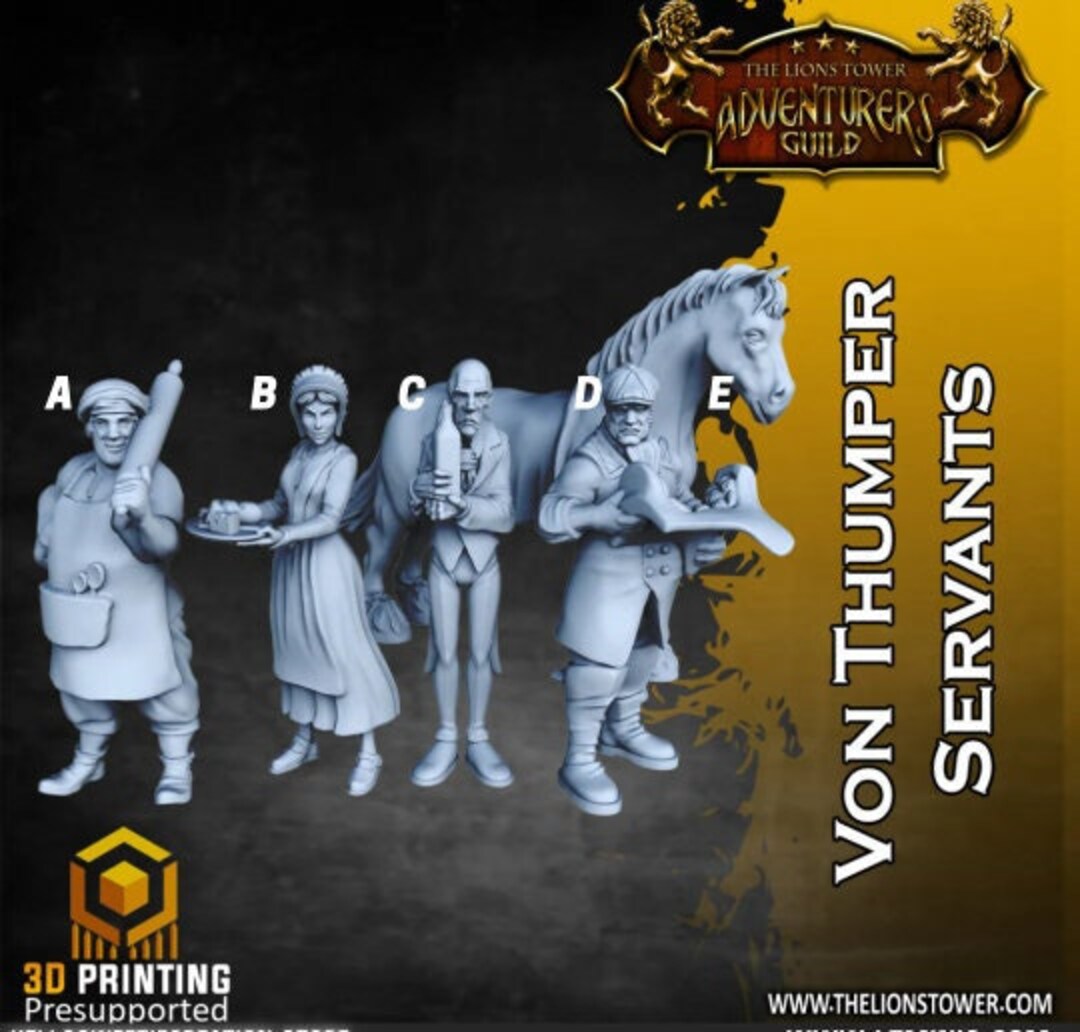 Lions Tower Von Thumper Servants Dungeons and Dragons Dnd RPG Mini ...