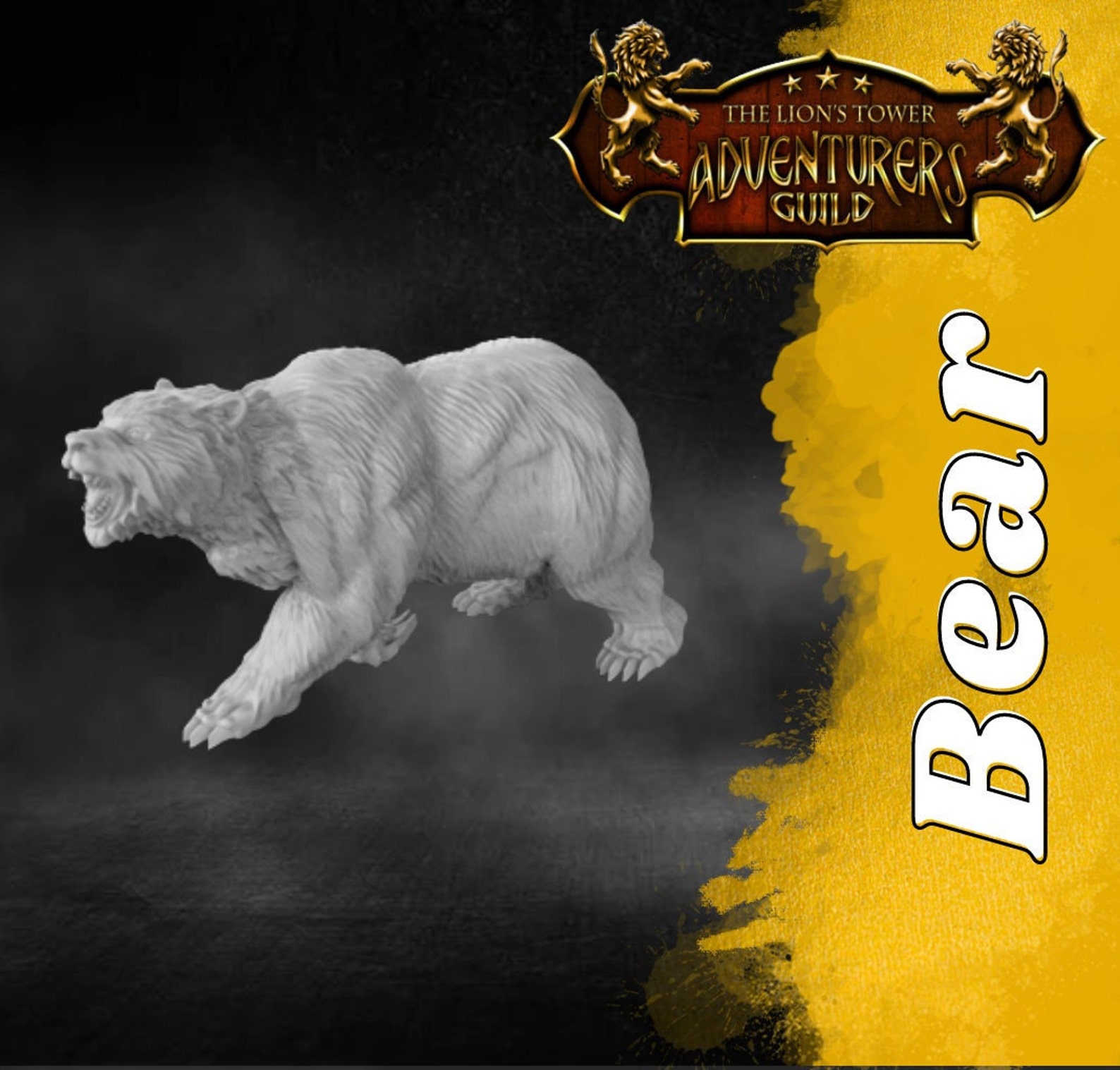 Lions Tower Bear Dungeons and Dragons Dnd RPG Mini Figure Character ...