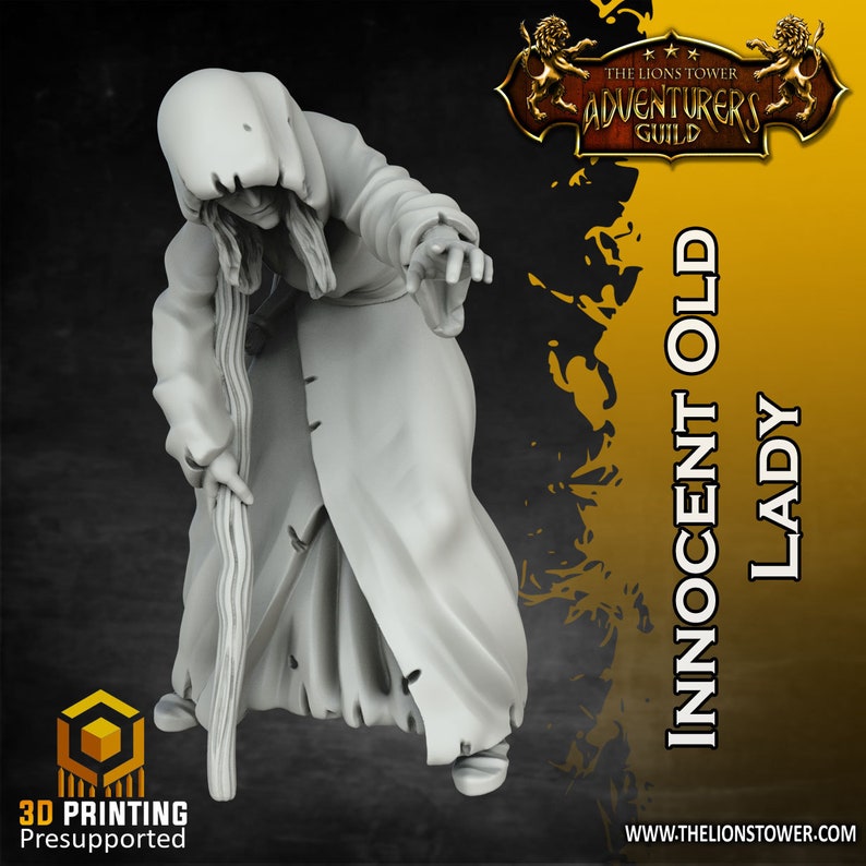 Lions Tower Innocent Old Lady Dungeons and Dragons Dnd RPG Mini Figure ...