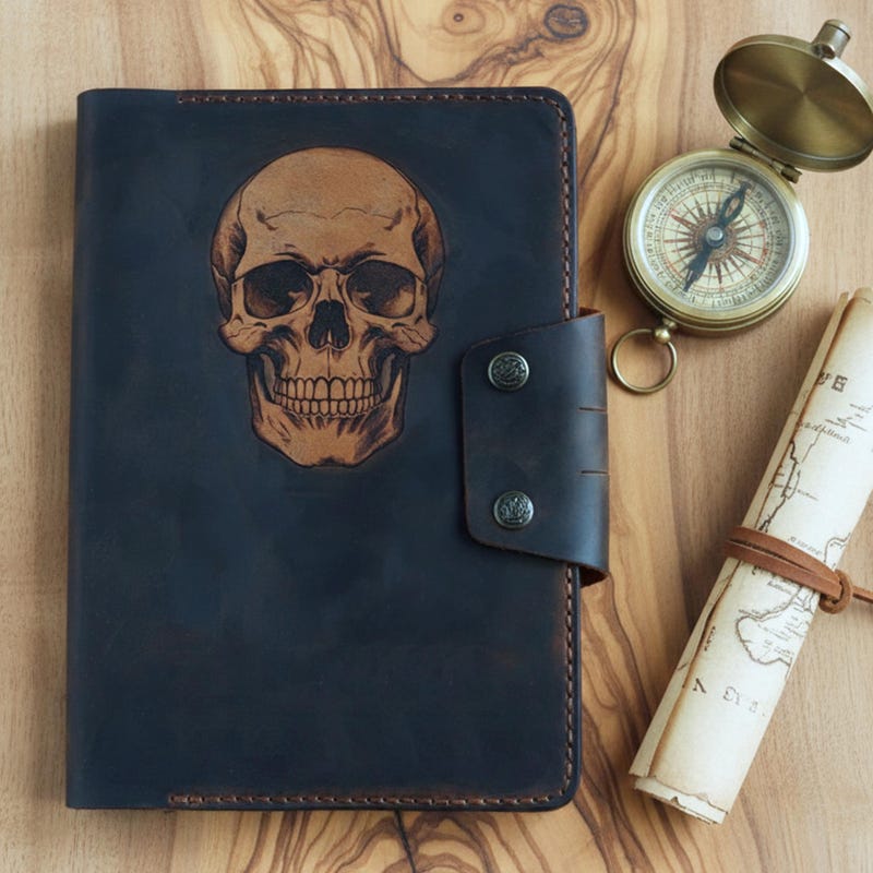 Handmade Notebook Skull - Etsy UK