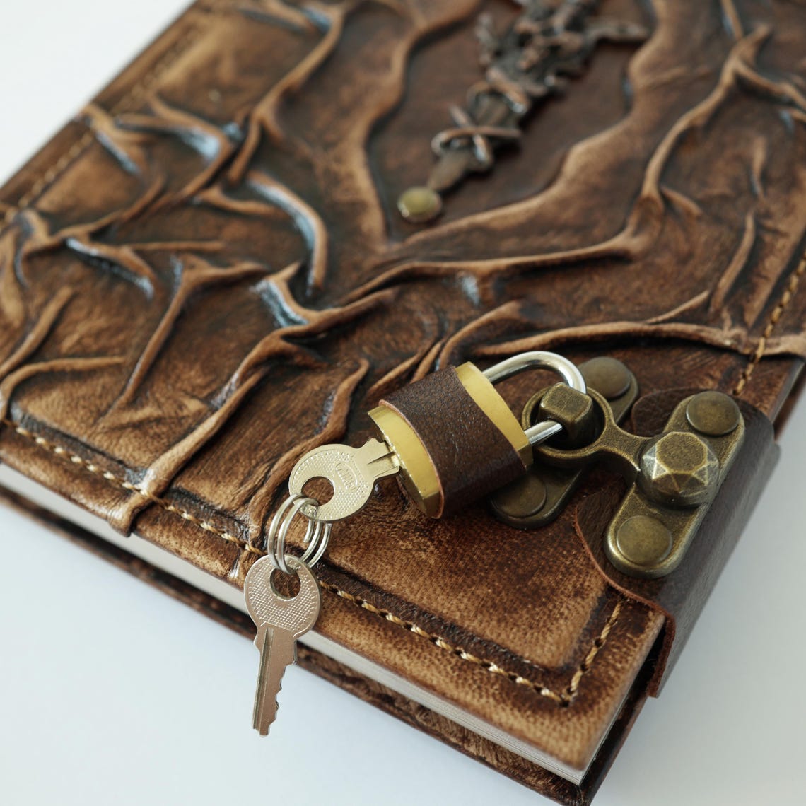 Excalibur Design With Lock and Key Handmade Genuine Leather Journal ...