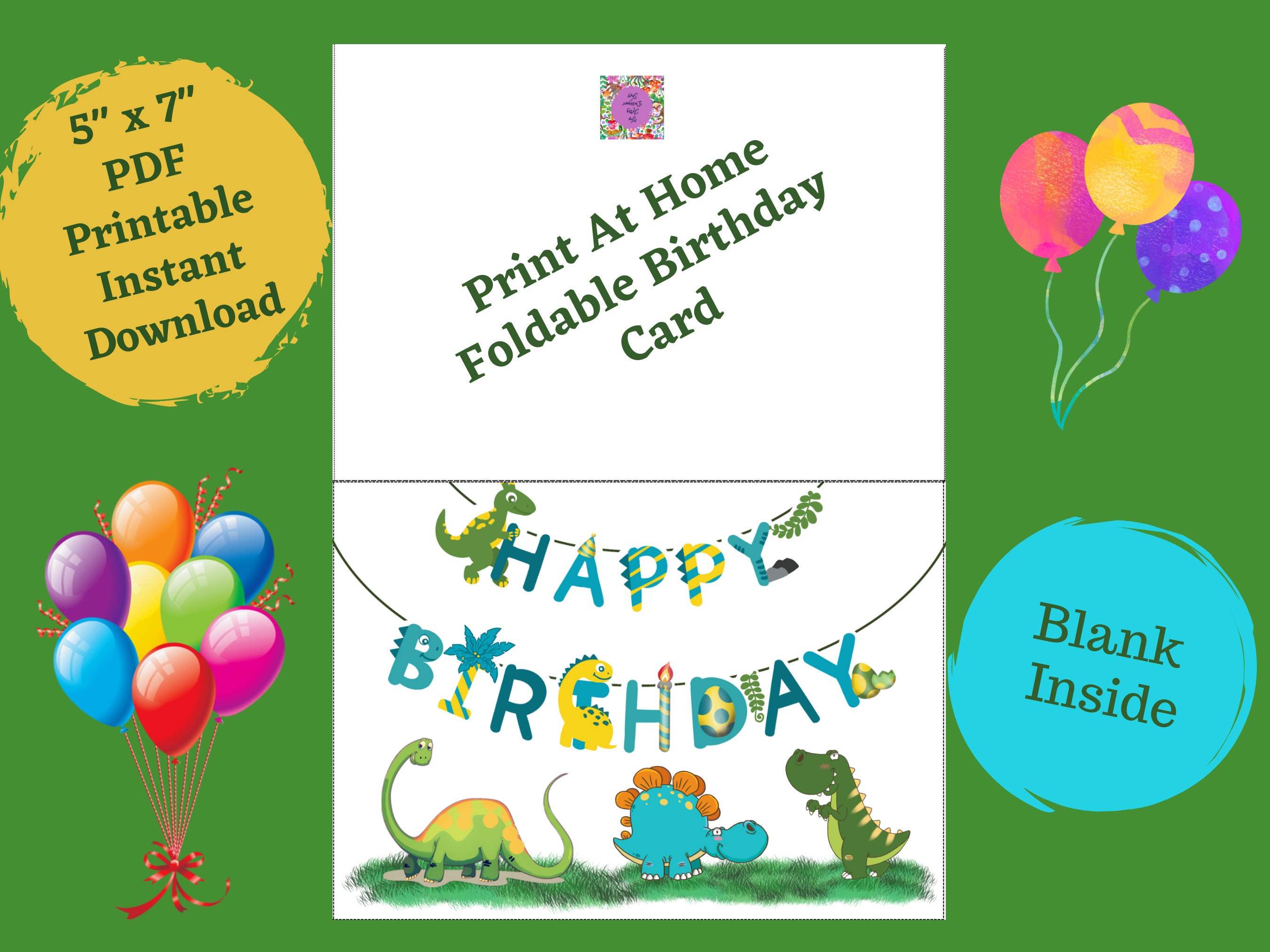 Kids Birthday Card | Happy Birthday Printable Card | Digital Birthday ...