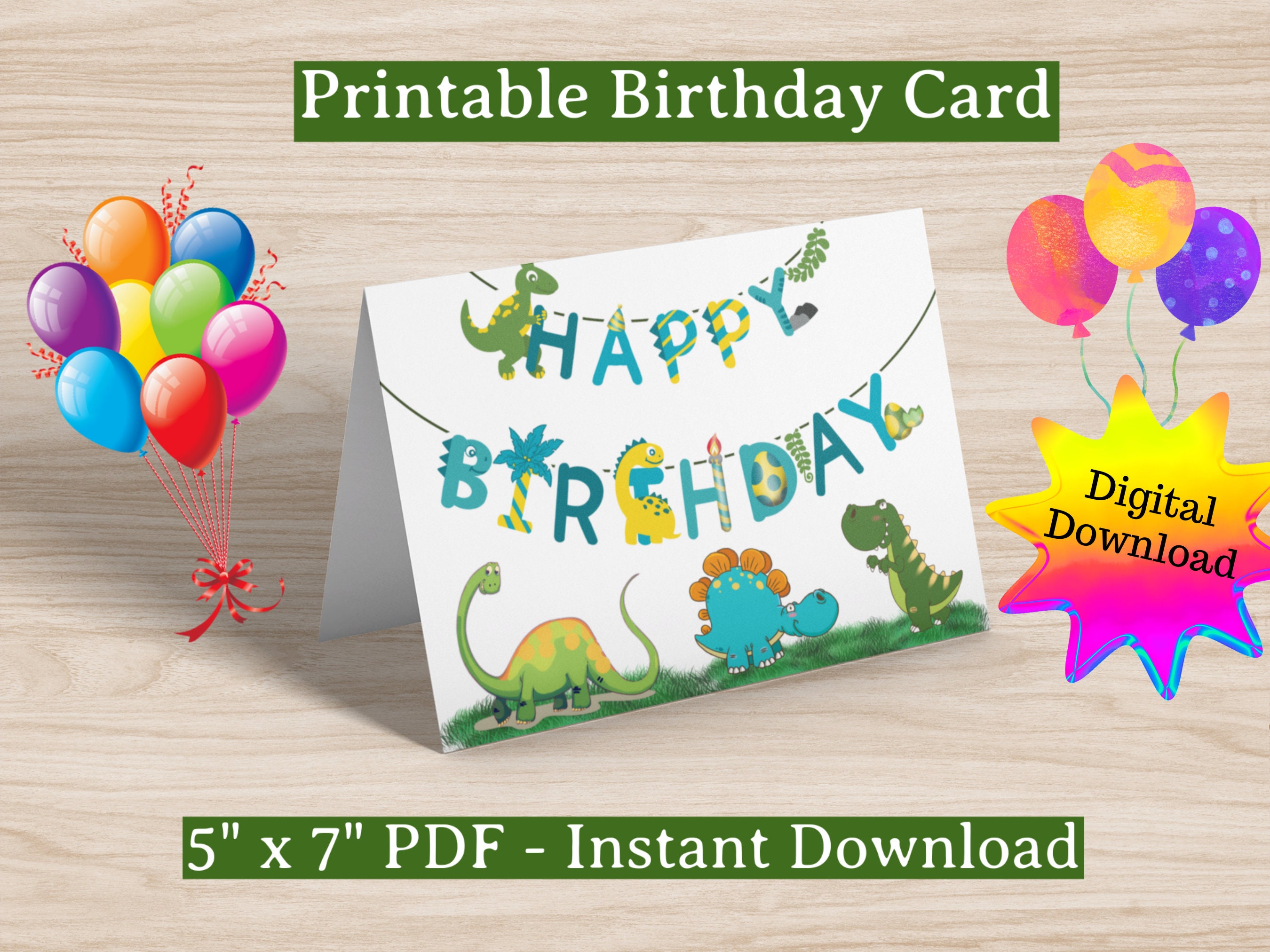 Kids Birthday Card | Happy Birthday Printable Card | Digital Birthday ...