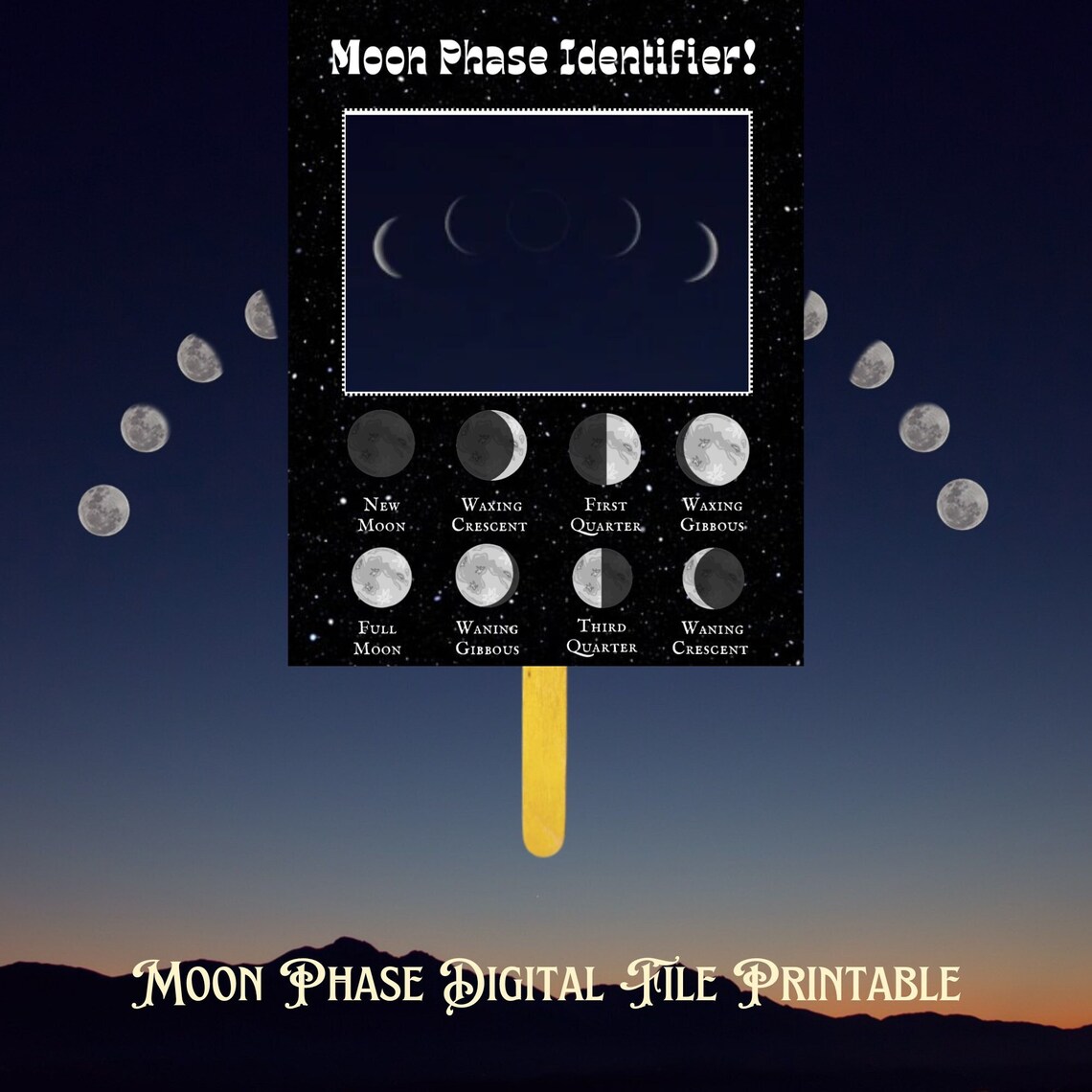 Moon Phase Identifier Printable Homeschool Moon Phase Viewer Moon Phase ...