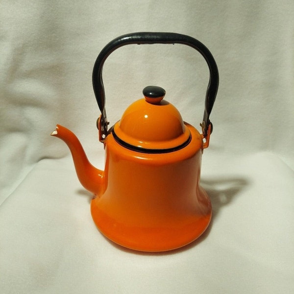 Orange Teapot - Etsy