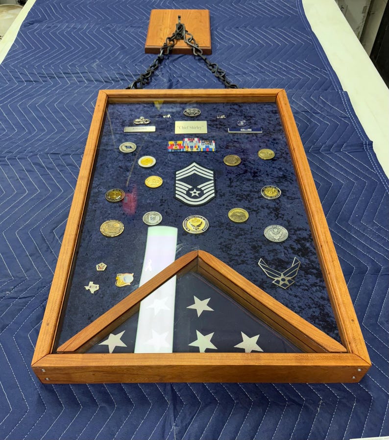 CUSTOM USA Military Retirement Shadow Box: USA Honor Gift - Etsy